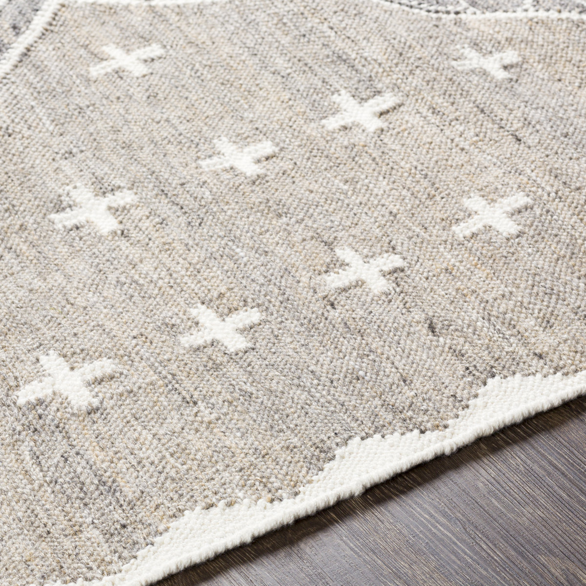 Joss & Main Malti Moroccan Handmade Beige/Gray/Charcoal Area Rug & Reviews | Joss & Main